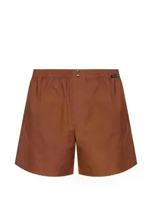 Dolce & Gabbana Cotton Poplin Boxer Shorts - Brown
