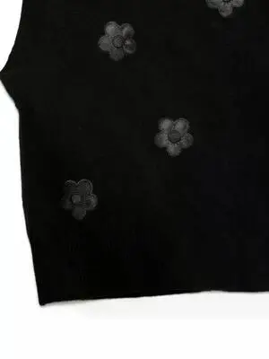 Cecilie Bahnsen Floral-appliqué Vest
