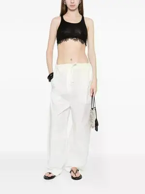 Ermanno Scervino Lace Trim Cropped Top