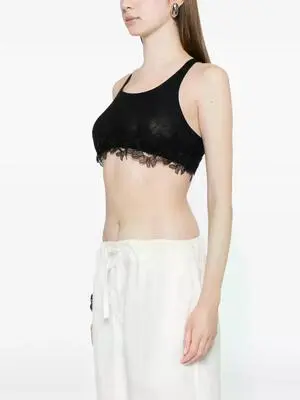 Ermanno Scervino Lace Trim Cropped Top