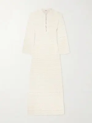 ERES Madone Open-knit Maxi Dress - Neutrals