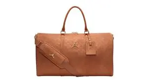 Nike Jordan Suede Monogram 40l Duffel - Cognac