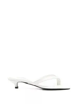 TOTEME Heeled Flip Flops - White