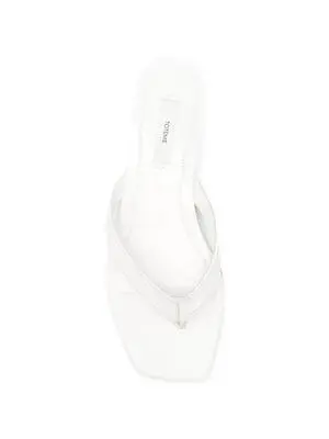 TOTEME Heeled Flip Flops - White