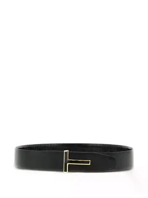TOM FORD Reversible Crocodile-effect Belt - Black