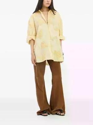 ROTATE BY BIRGER CHRISTENSEN Embroidered Shirt - Yellow