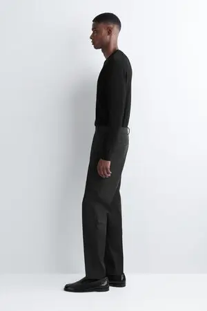 Cos Tech-twill Slim-fit Straight-leg Pants - Black