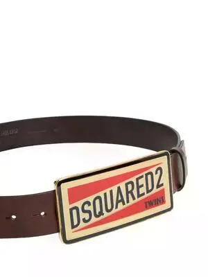 Dsquared2 Logo Plaque Belt - Brown