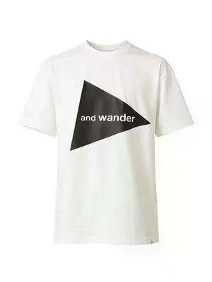 AND WANDER Logo-print T-shirt