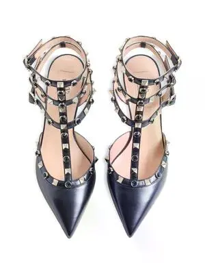 Valentino Garavani Rockstud 65mm Cabochon Pumps - Blue