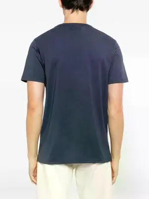 AGNES B. Logo-print Round Neck T-shirt - Blue