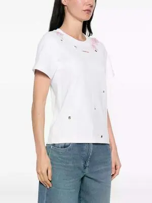 SHUSHU/TONG Floral Appliqué T-shirt