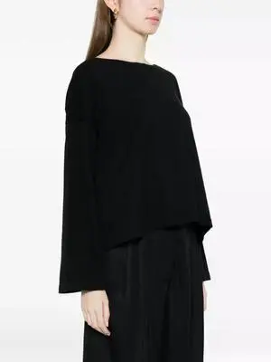 C.T.PLAGE Layered Hem Sweater - Black