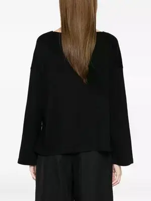 C.T.PLAGE Layered Hem Sweater - Black