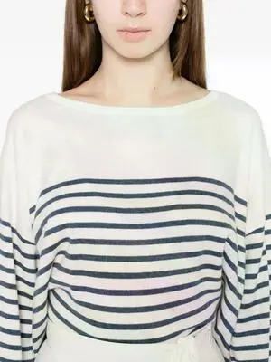 C.T.PLAGE Striped Sweater - White
