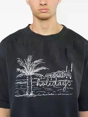 AGNES B. Graphic-print Round Neck T-shirt