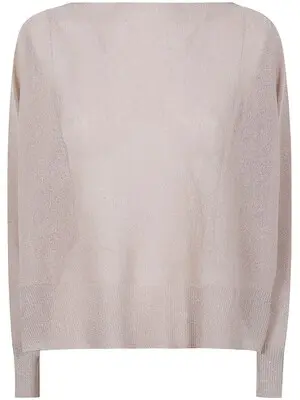 D.exterior Oversized Long Sleeve Sweater - Metallic