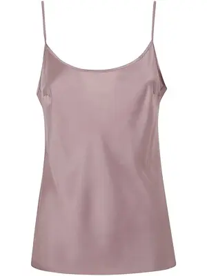 D.exterior Fluid Satin Top - Brown