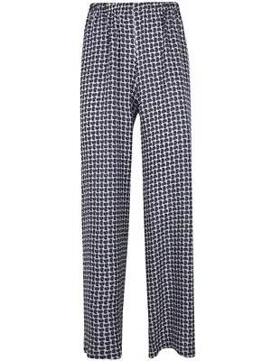 LAURA URBINATI Wide Leg Silk Trousers