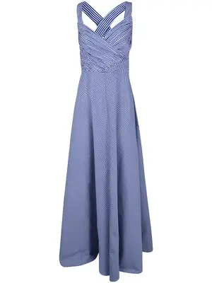 Ralph Lauren Striped Woven Gown Dress