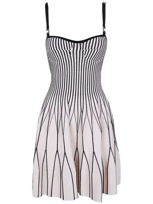 Elisabetta Franchi Knit Midi Dress - White