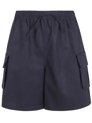 ARTE ANTWERP Linen Cargo Short - Black