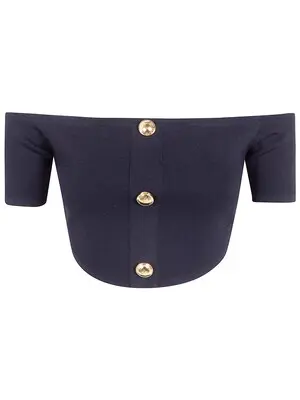 ELISABETTA FRANCHI Cropped Tricot Top