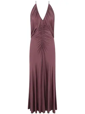 SELF-PORTRAIT Jersey Drape Midi Dress