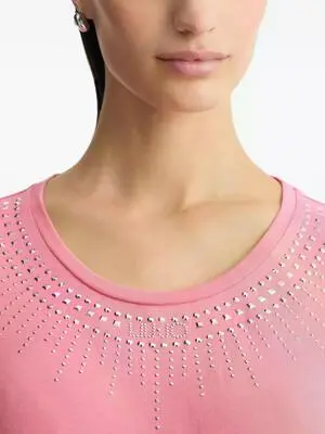 Liu Jo Embellished Cotton T-shirt - Pink