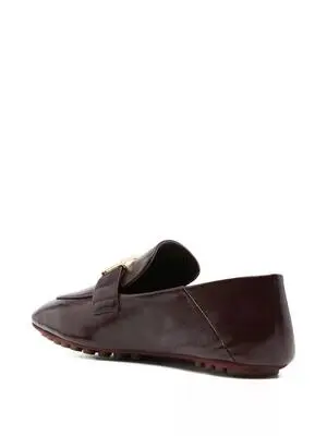 Fendi Buckle Loafers - Brown