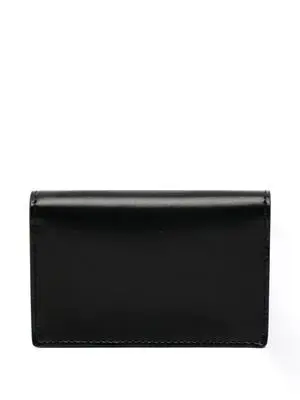 AGNES B. Ava Leather Card Case Wallet - Black