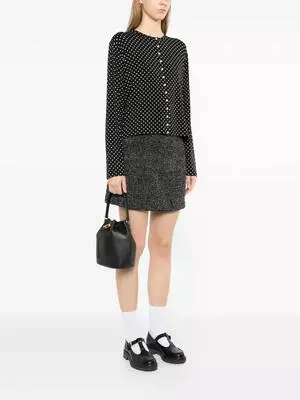 AGNES B. Drawstring Leather Bucket Bag