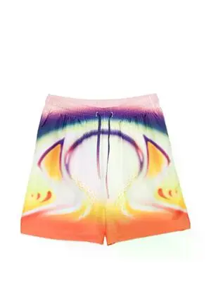 Casablanca Dyed-effect Drawstring Shorts - Orange