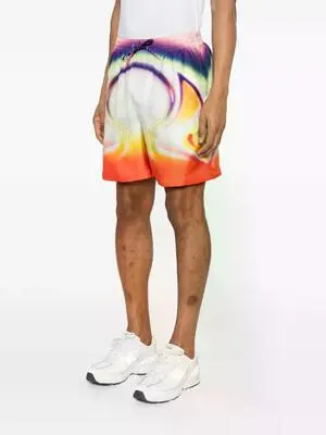 Casablanca Dyed-effect Drawstring Shorts - Orange
