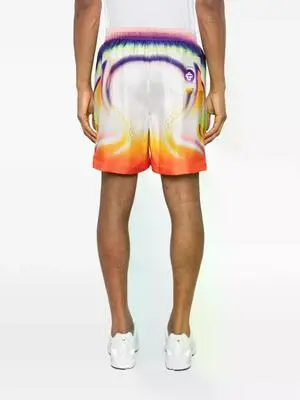 Casablanca Dyed-effect Drawstring Shorts - Orange
