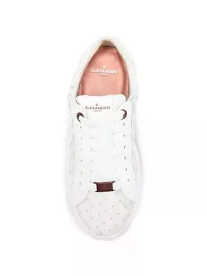 ALEXANDER SMITH London High Woven-leather Sneakers - White