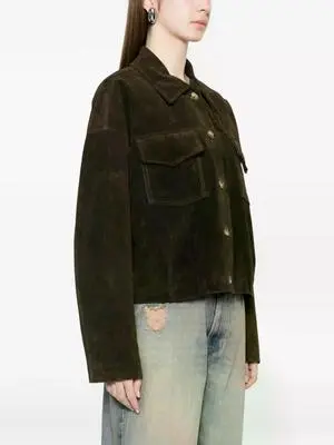 VICOLO Collared Pocket Jacket - Green
