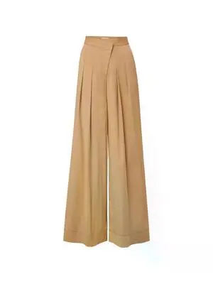 Veronica Beard Pleated Wide Leg Trousers
