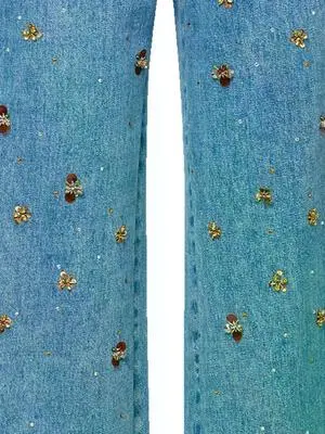 Veronica Beard Embellished Wide-leg Jeans