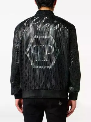 Philipp Plein Perforated Leather Bomber