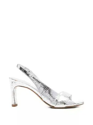 DEL CARLO Metallic Slingback Sandals