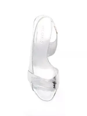 DEL CARLO Metallic Slingback Sandals