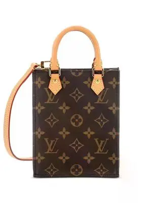 LOUIS VUITTON Petit Sac Plat Monogram Canvas - Brown