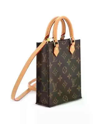 LOUIS VUITTON Petit Sac Plat Monogram Canvas - Brown