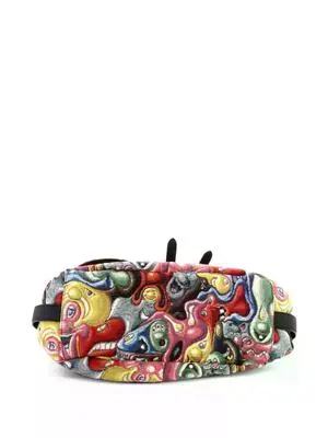 Dior Kenny Scharf Saddle Soft Bag Jacquard Printed Canvas Crossbody Bag - Multicolour