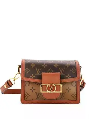 LOUIS VUITTON Dauphine Mini Crossbody Bag Reverse Monogram Canvas