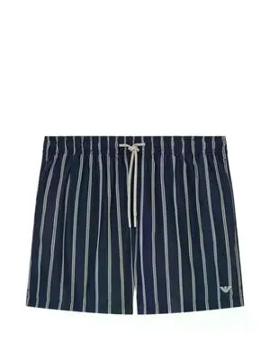 Emporio Armani Striped Swim Shorts - Blue