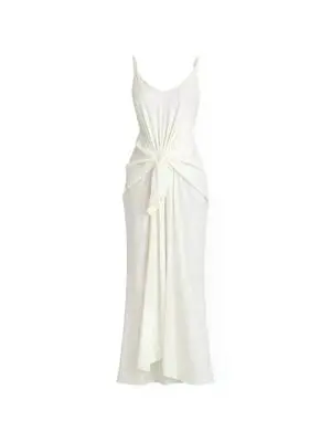 JW Anderson Knot Draped Maxi Dress - White