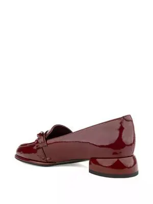 LINDA BAUMANN Metal-embellished Loafers - Red