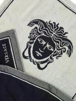 Versace Jacquard Bath Towel - Blue